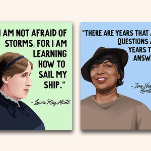 Female Authors Printable Posters || 10 Inspiration Woman Author Posters ...