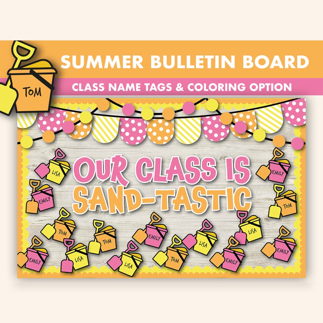 Summer Bulletin Board Kit || Bucket and Spade Bulletin Boards Digital ...