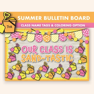 Summer Bulletin Board Kit || Bucket and Spade Bulletin Boards Digital ...