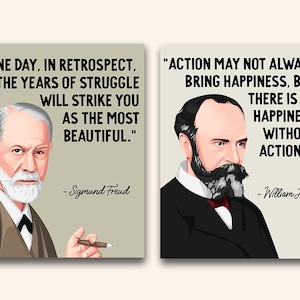 Famous Psychologists Printable Posters || 10 Iconic Psychologists Quote ...