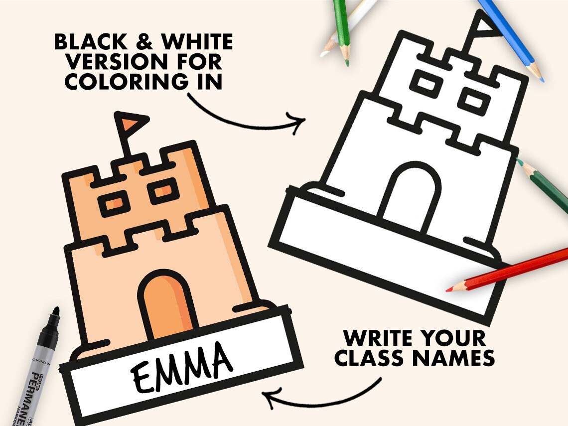 Sandcastle Bulletin Board Kit Summer Bulletin Boards - Etsy