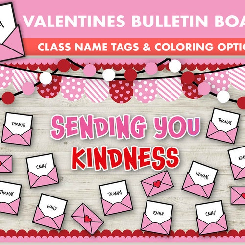 Letters Valentines Day Bulletin Board Kit Valentines - Etsy
