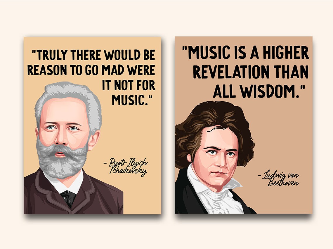 Famous Composers Printable Posters || 10 Inspiration Composer Quote ...
