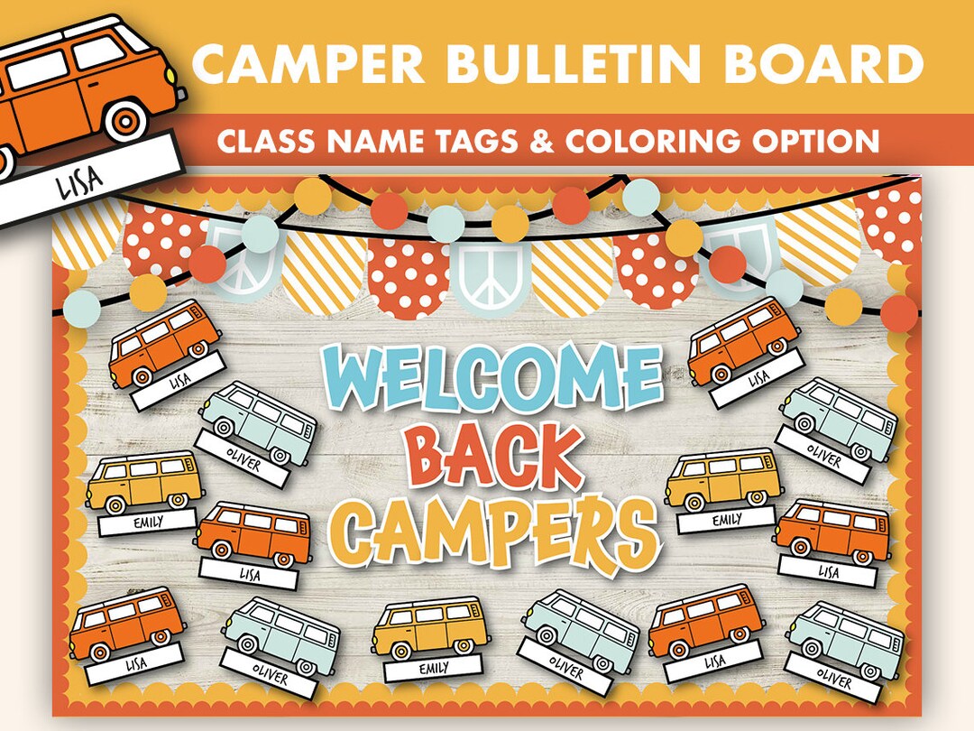 Back to School Bulletin Board Kit VW Camper Bulletin Boards - Etsy
