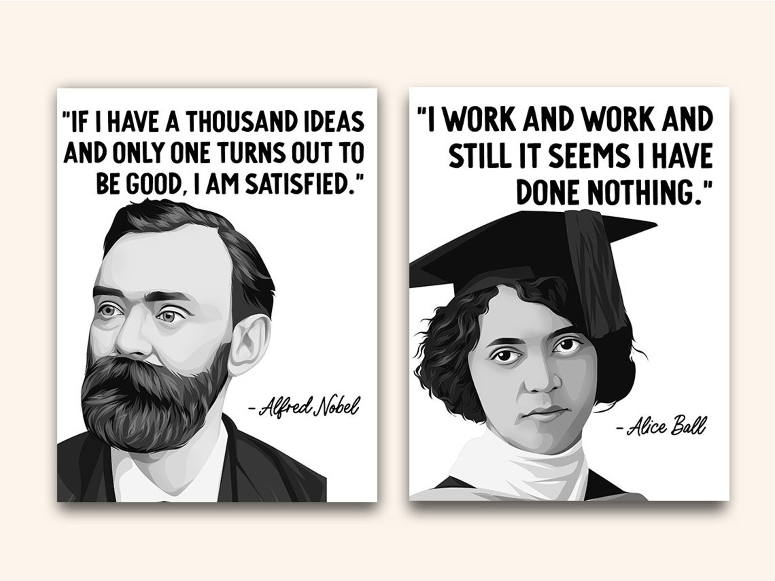 Famous Chemists Printable Posters 10 Inspiration Chemistry - Etsy