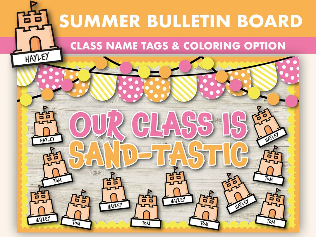 Sandcastle Bulletin Board Kit Summer Bulletin Boards - Etsy