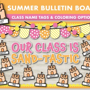 Sandcastle Bulletin Board Kit Summer Bulletin Boards - Etsy