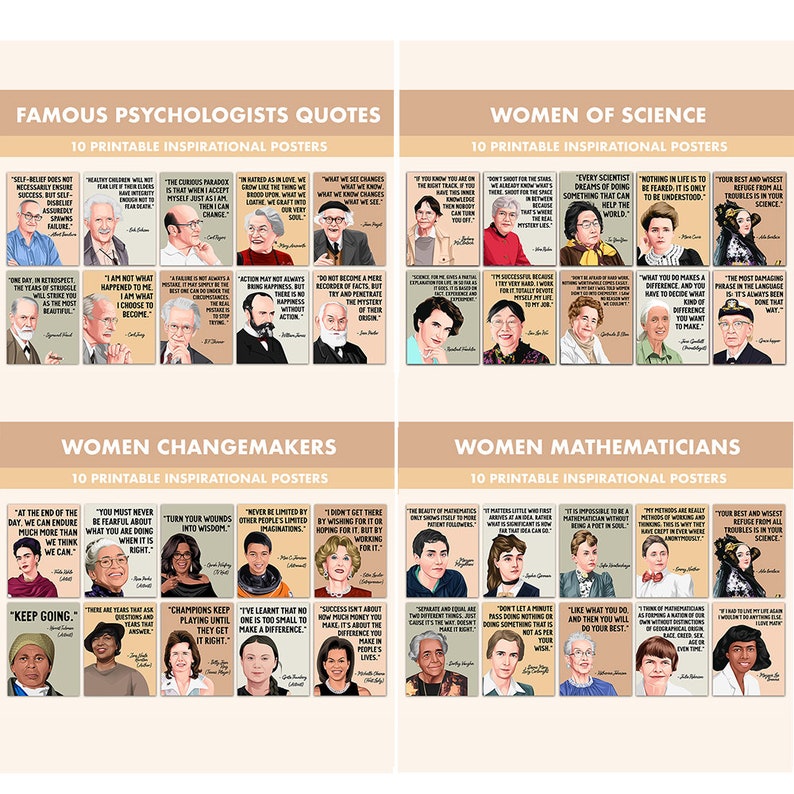 Giant Classroom Poster Bundle Printable Posters || Inspiration People ...