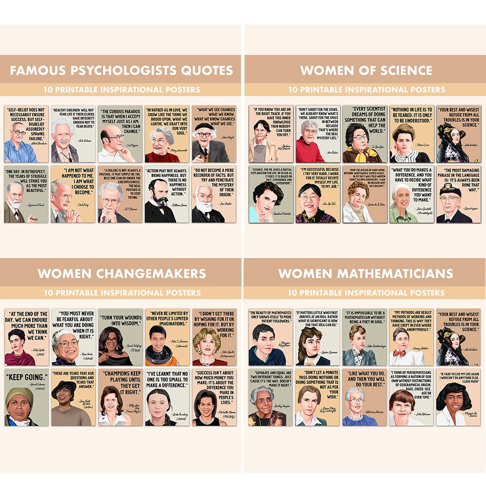 Giant Classroom Poster Bundle Printable Posters || Inspiration People ...