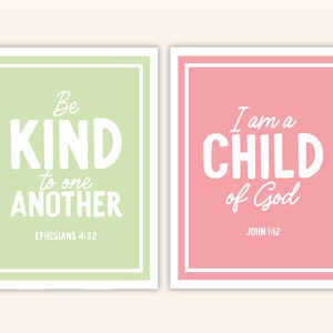 Pastel Bible Quote Posters || 8 Inspirational Bible Verse Wall Art for ...