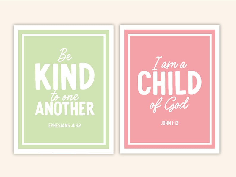 Pastel Bible Quote Posters || 8 Inspirational Bible Verse Wall Art for ...