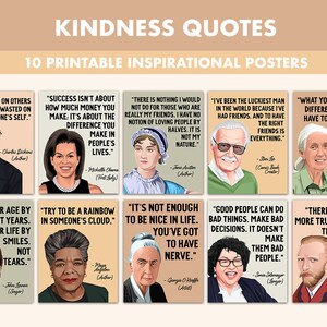 Kindness Quotes Printable Posters 10 Kindness Posters for - Etsy