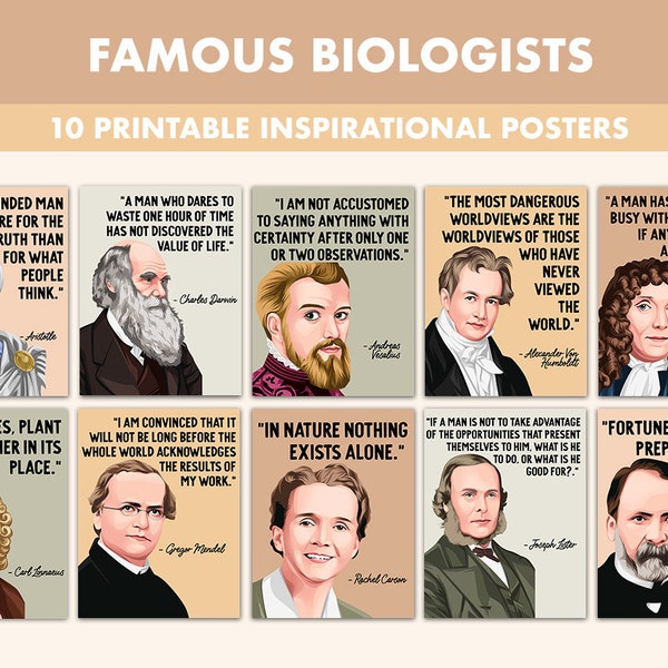 Famous Biologists Posters - Etsy