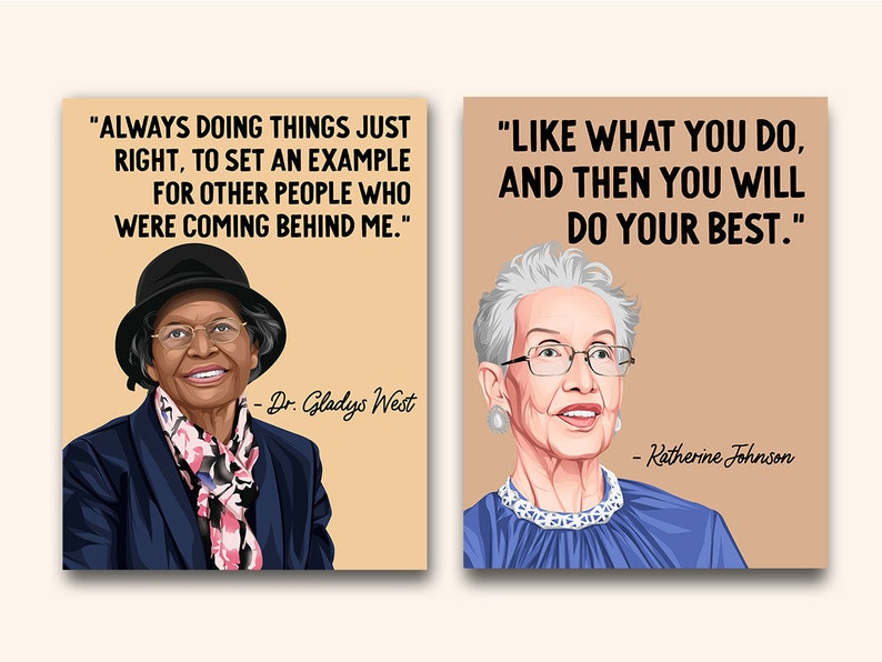 Black Mathematicians Printable Posters 10 Inspiration Black - Etsy