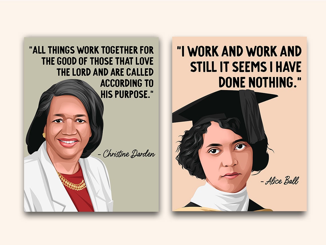 Black Scientist Printable Posters 10 Inspiration Black - Etsy
