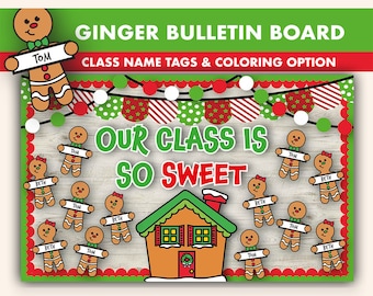 Gingerbread Bulletin Board Kit || Christmas Bulletin Boards Digital ...