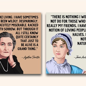 Female Authors Printable Posters || 10 Inspiration Woman Author Posters ...