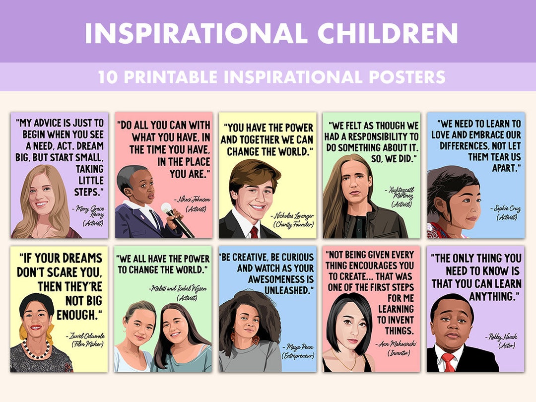 Inspirational Children Quotes Printable Posters 10 Inspiration Kids ...