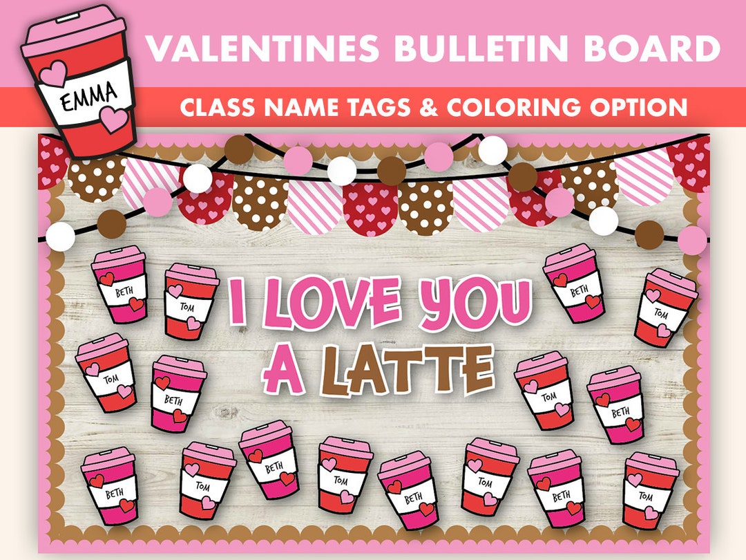 Coffee Valentines Day Bulletin Board Kit Valentines Bulletin Boards ...