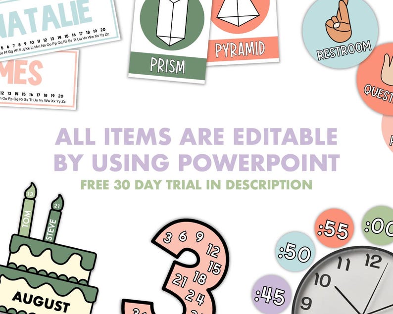 Wildflowers Classroom Decor Bundle || Editable Classroom Printable ...