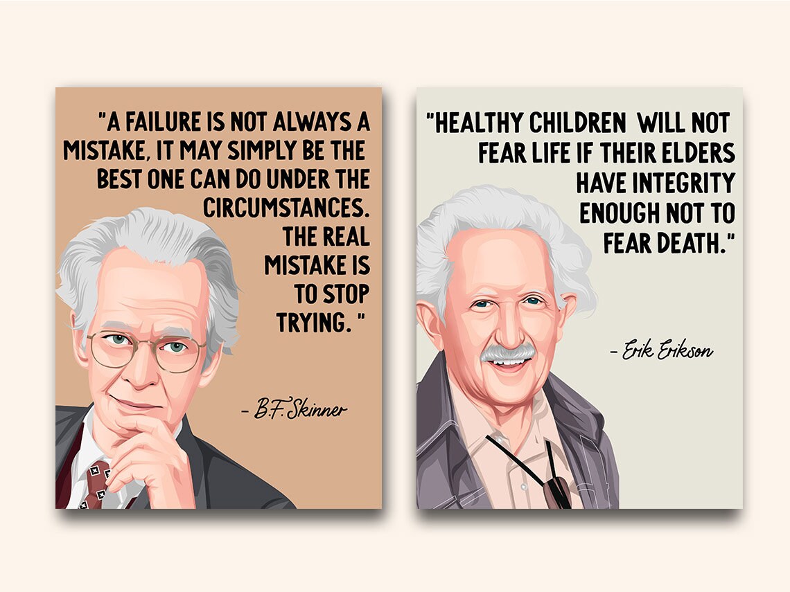 Famous Psychologists Printable Posters || 10 Iconic Psychologists Quote ...