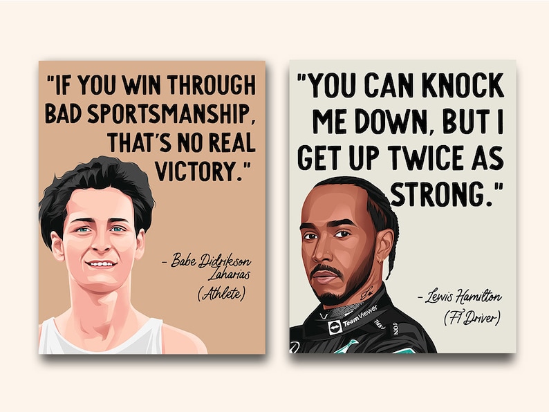 Inspirational Athletes Printable Posters 10 Inspiration - Etsy