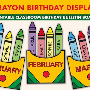 Crayon Birthday Bulletin Board Kit Birthday Display Bulletin Boards ...