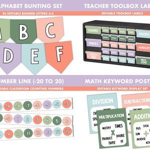 Wildflowers Classroom Decor Bundle || Editable Classroom Printable ...