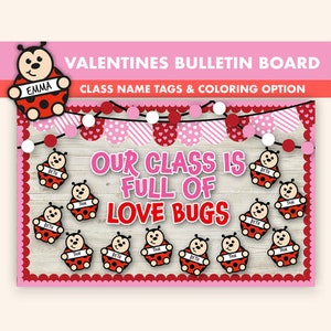 Love Bugs Valentines Day Bulletin Board Kit || Valentines Bulletin ...