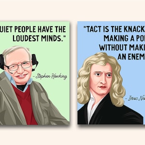 Famous Scientists Printable Posters || 10 Inspiration Science Quote ...