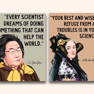 Famous Women Scientists Printable Posters || 10 Inspiration Women in ...