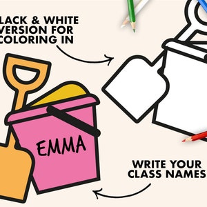 Summer Bulletin Board Kit || Bucket and Spade Bulletin Boards Digital ...