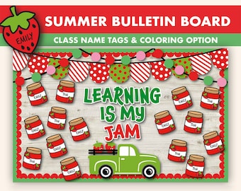 Summer BBQ Bulletin Board Kit Summer Bulletin Boards Digital May ...