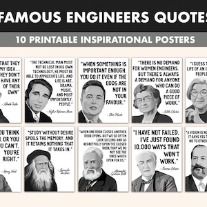 Engineering Printable Posters 10 Inspirational Engineer Quotes Prints ...