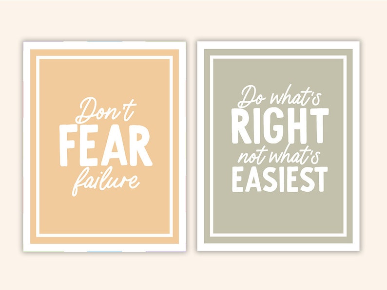 Boho Growth Mindset Posters 8 Inspiration Quote Posters for - Etsy