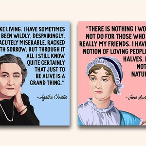 Female Authors Printable Posters || 10 Inspiration Woman Author Posters ...