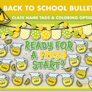 Back to School Bulletin Board Kit Lemon Bulletin Boards - Etsy