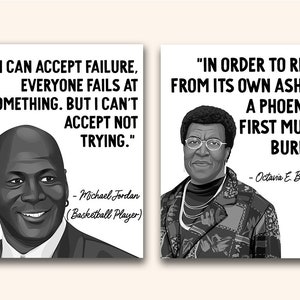 Famous Growth Minset Quotes Printable Posters || 10 Growth Mindset ...