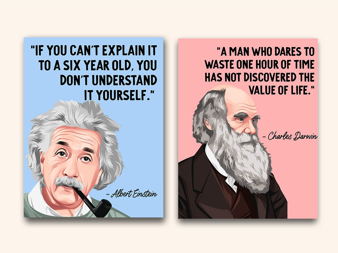 Famous Scientists Printable Posters || 10 Inspiration Science Quote ...