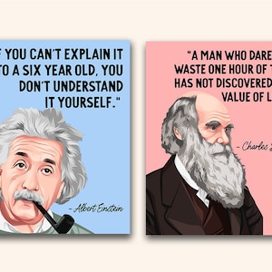 Famous Scientists Printable Posters || 10 Inspiration Science Quote ...