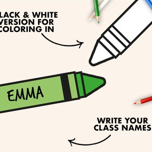 Back to School Bulletin Board Kit || Crayon Bulletin Boards Digital ...