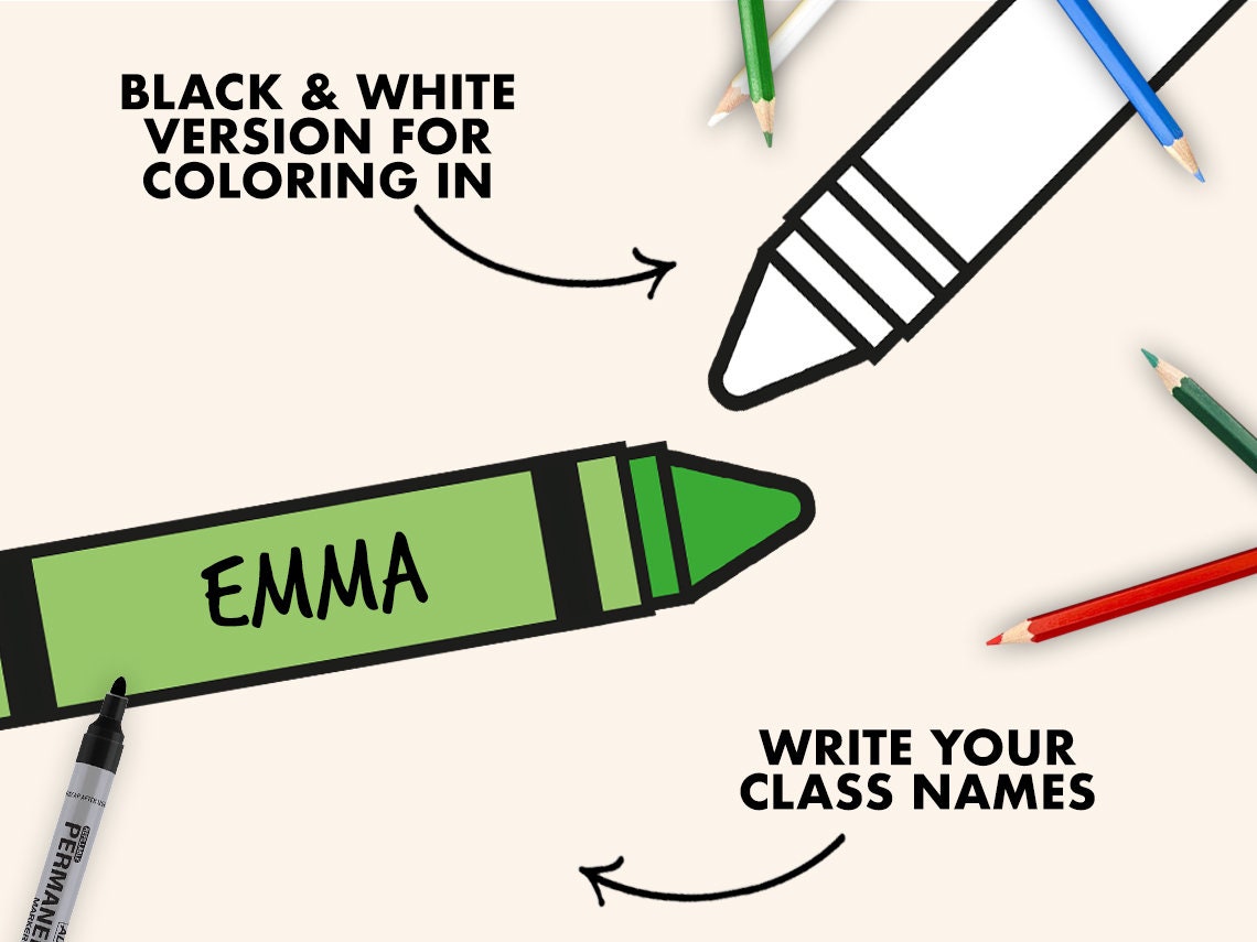 Back to School Bulletin Board Kit Crayon Bulletin Boards - Etsy