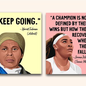 Black Women Printable Posters || 10 Inspiration Black Women Quote ...