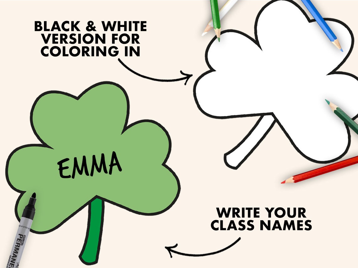 Shamrock Bulletin Board Kit St Patricks Day Bulletin Boards - Etsy