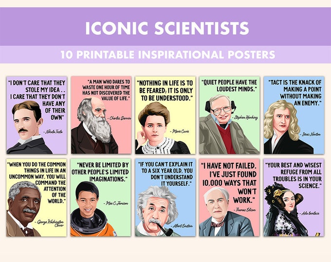 Famous Scientist Classroom Poster Set, Science Classroom Décor, Women ...