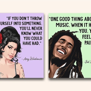 Famous Singers Printable Posters || 10 Inspiration Singers Quote ...