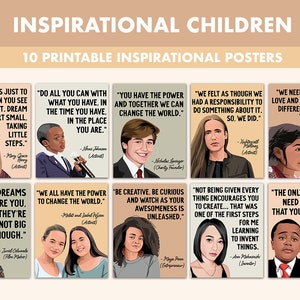 Inspirational Children Quotes Printable Posters 10 - Etsy