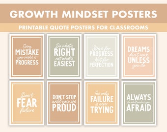 DIGITAL DOWNLOAD Boho Sage Green Set of 6 Classroom Posters // Teacher ...