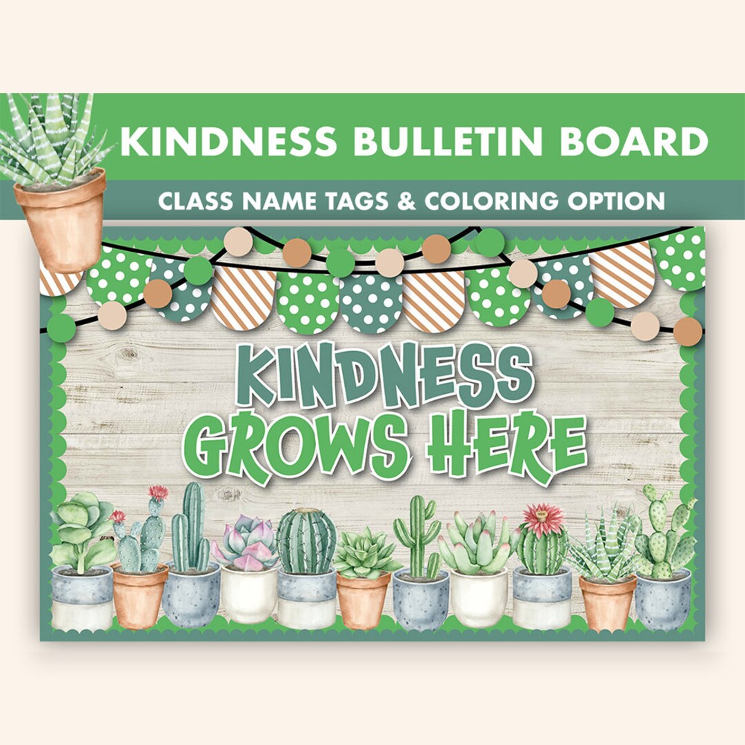 Kindness Grows Bulletin Board Kit || Plants Bulletin Boards Digital ...