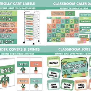 House Plants Classroom Decor Bundle || Editable Classroom Printable ...